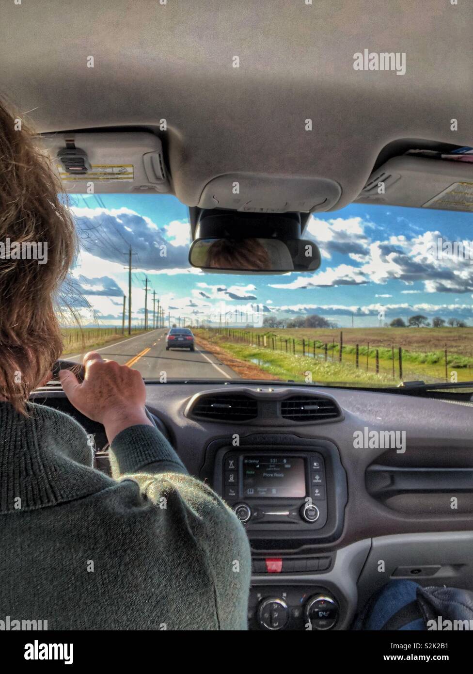 Taking a drive in the car on a back road Stock Photo - Alamy