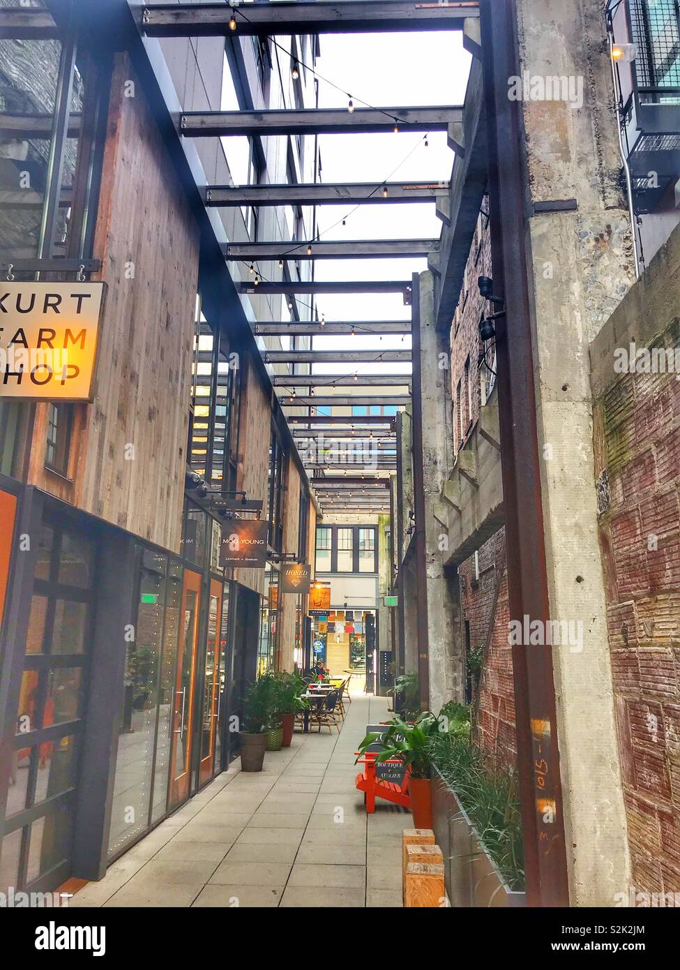 Alleyways between building s in Capitol Hill Seattle Washington Stock ...