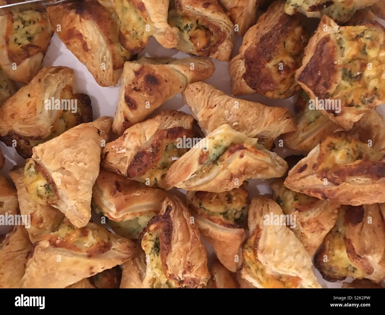 Plate of savory pastries, views closeup from above Stock Photo - Alamy