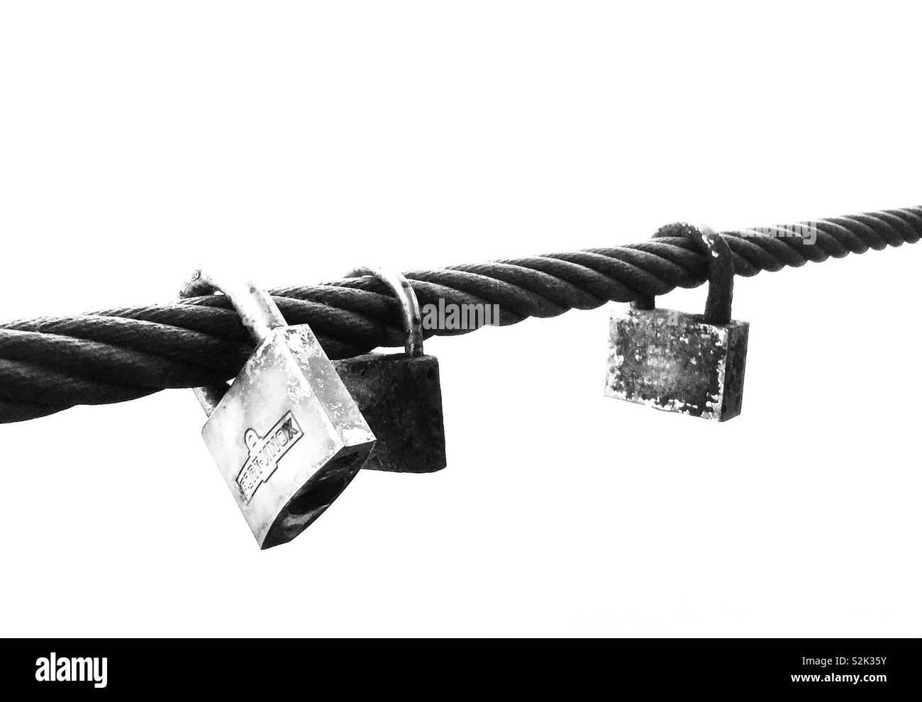 Lock metaphor Black and White Stock Photos & Images - Alamy