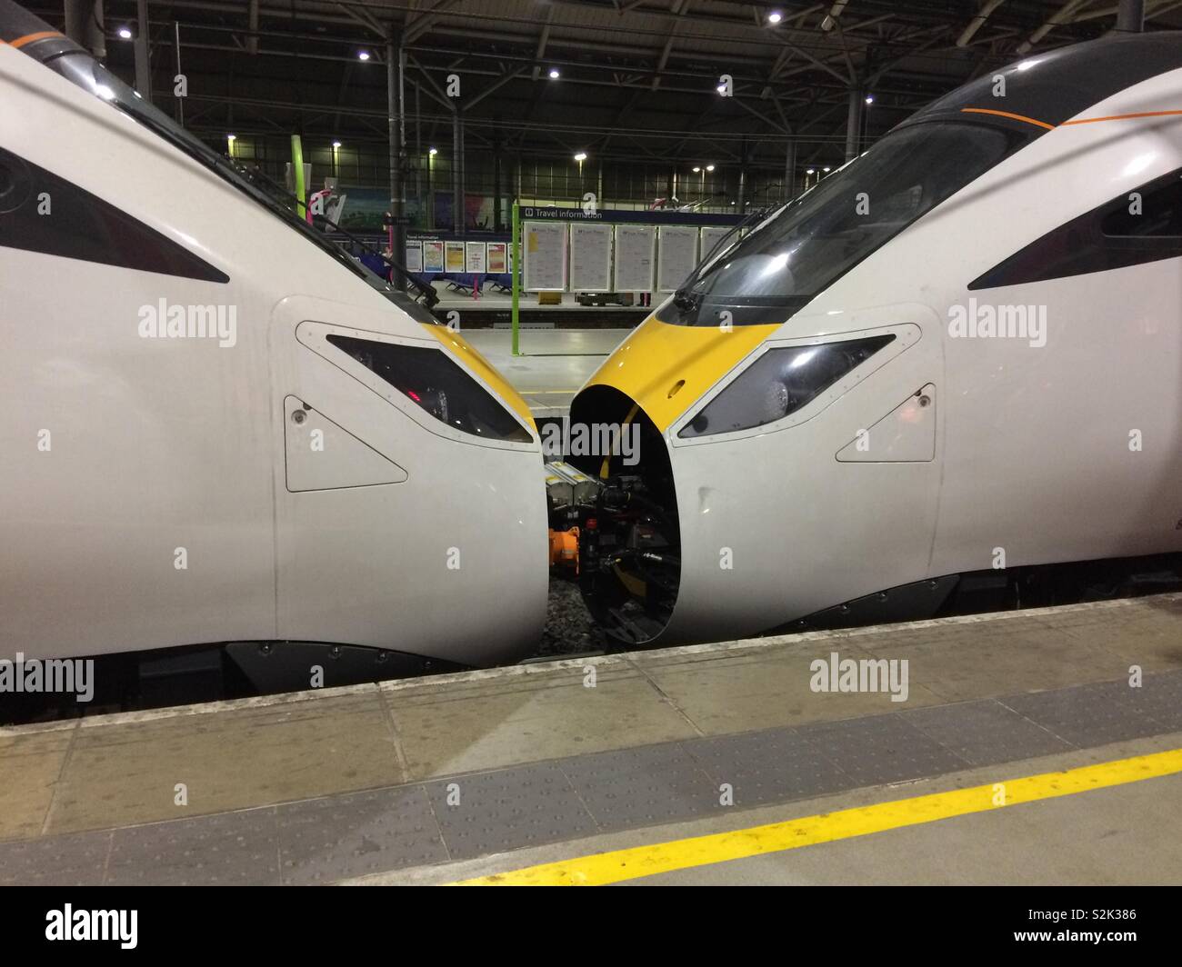 Azuma train linked before livery Stock Photo - Alamy