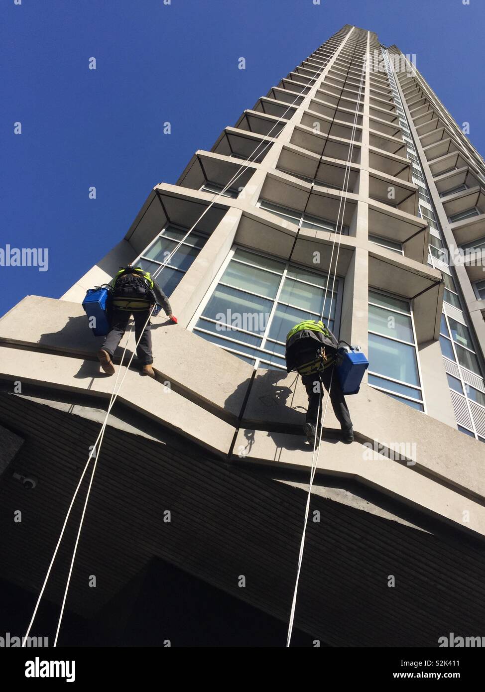 High Rise Workers Stock Photo - Alamy