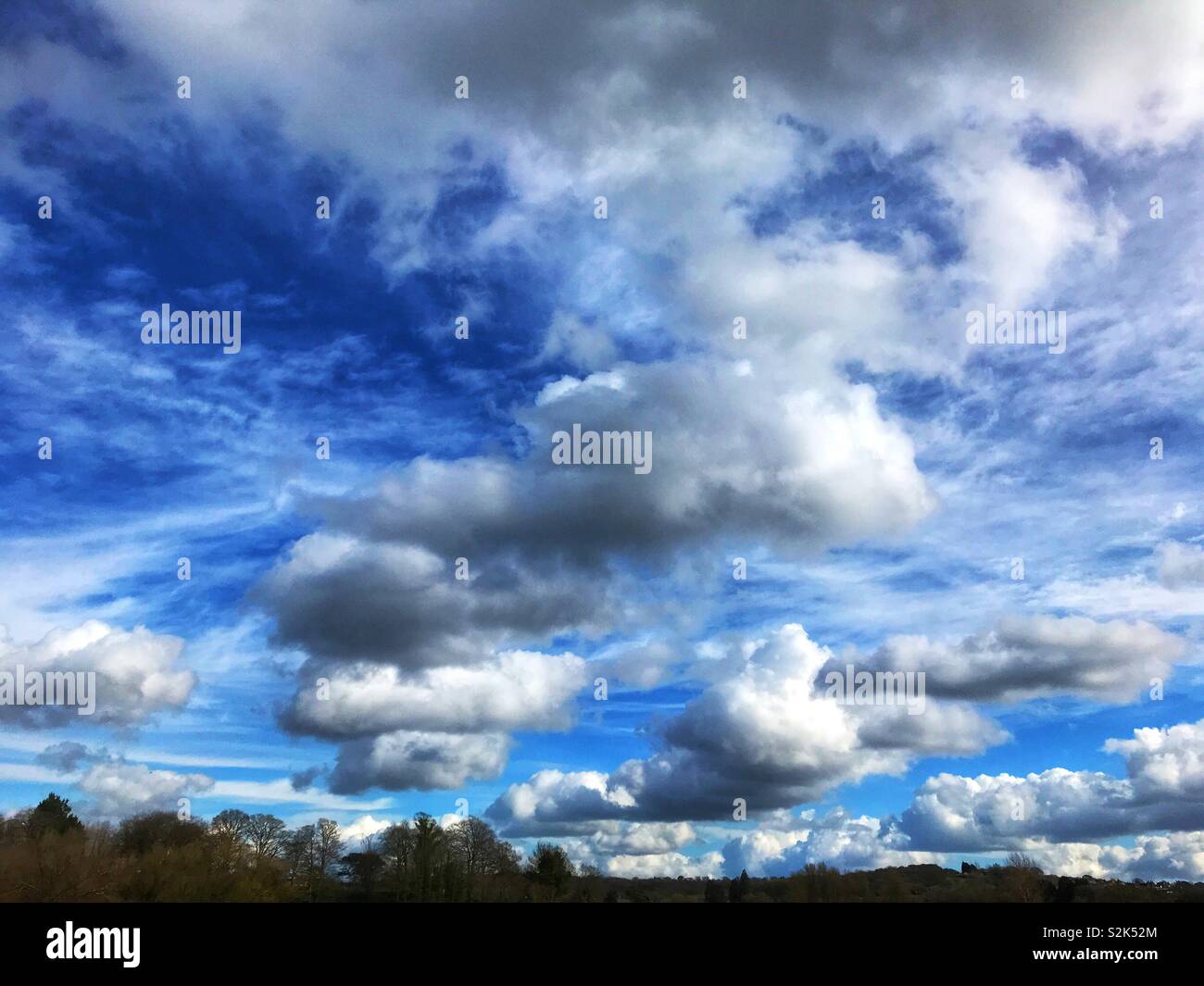 Blue sky with clouds landscape hi-res stock photography and images - Alamy