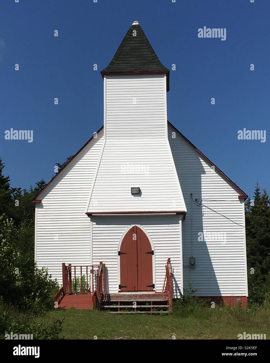 White wooden church, Newfoundland, Canada Stock Photo - Alamy