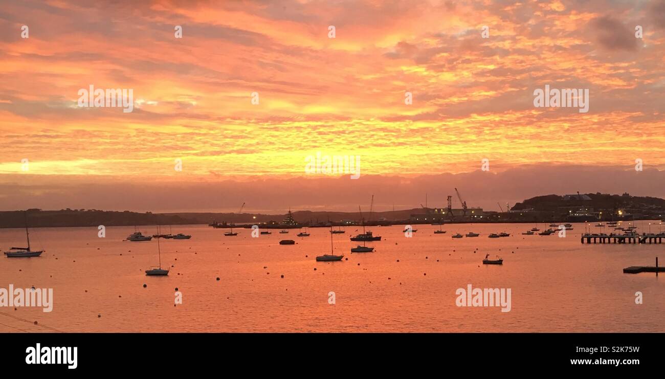 Falmouth Harbour, Cornwall Stock Photo - Alamy