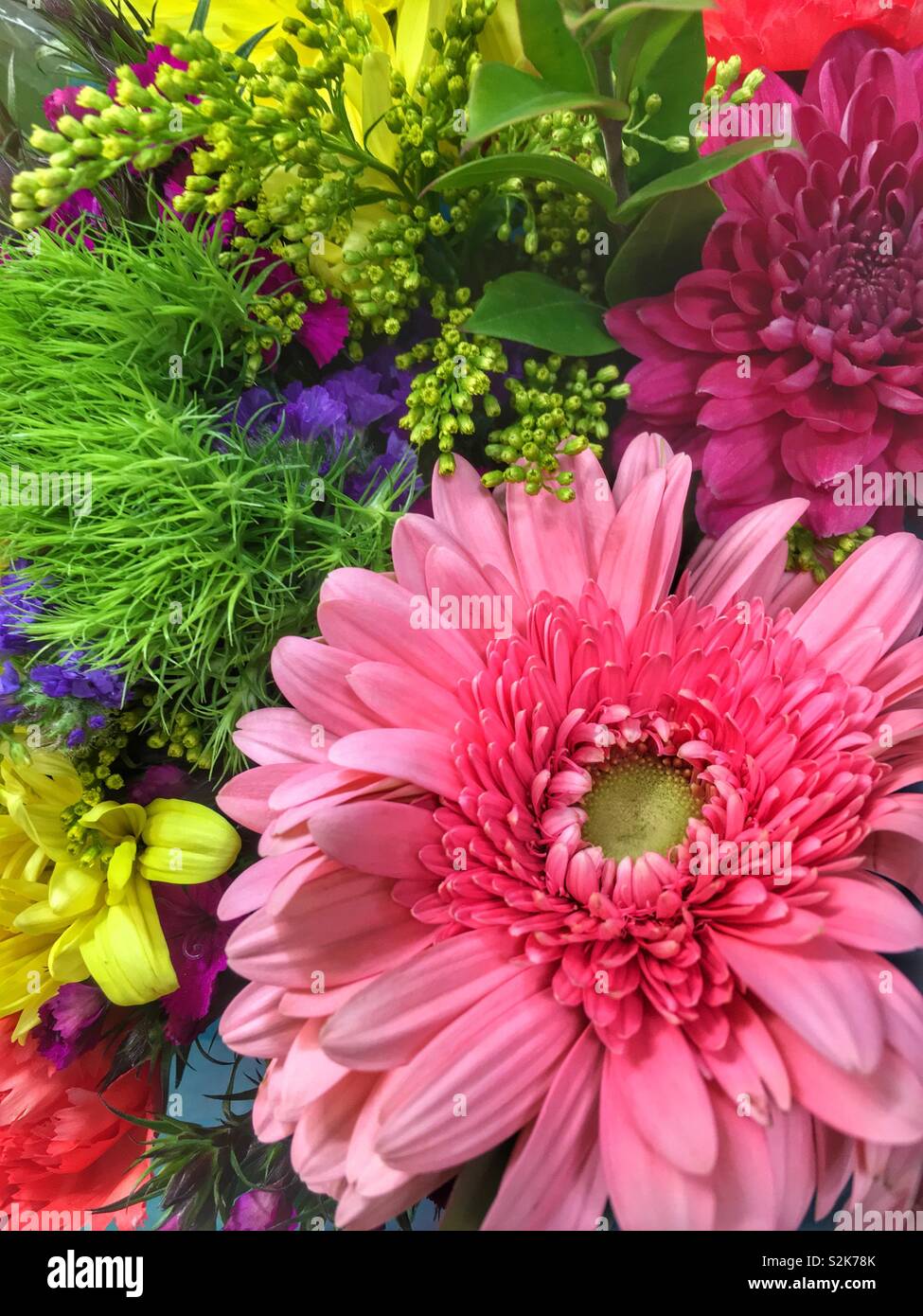 Fresh bouquet of colorful spring flowers Stock Photo - Alamy