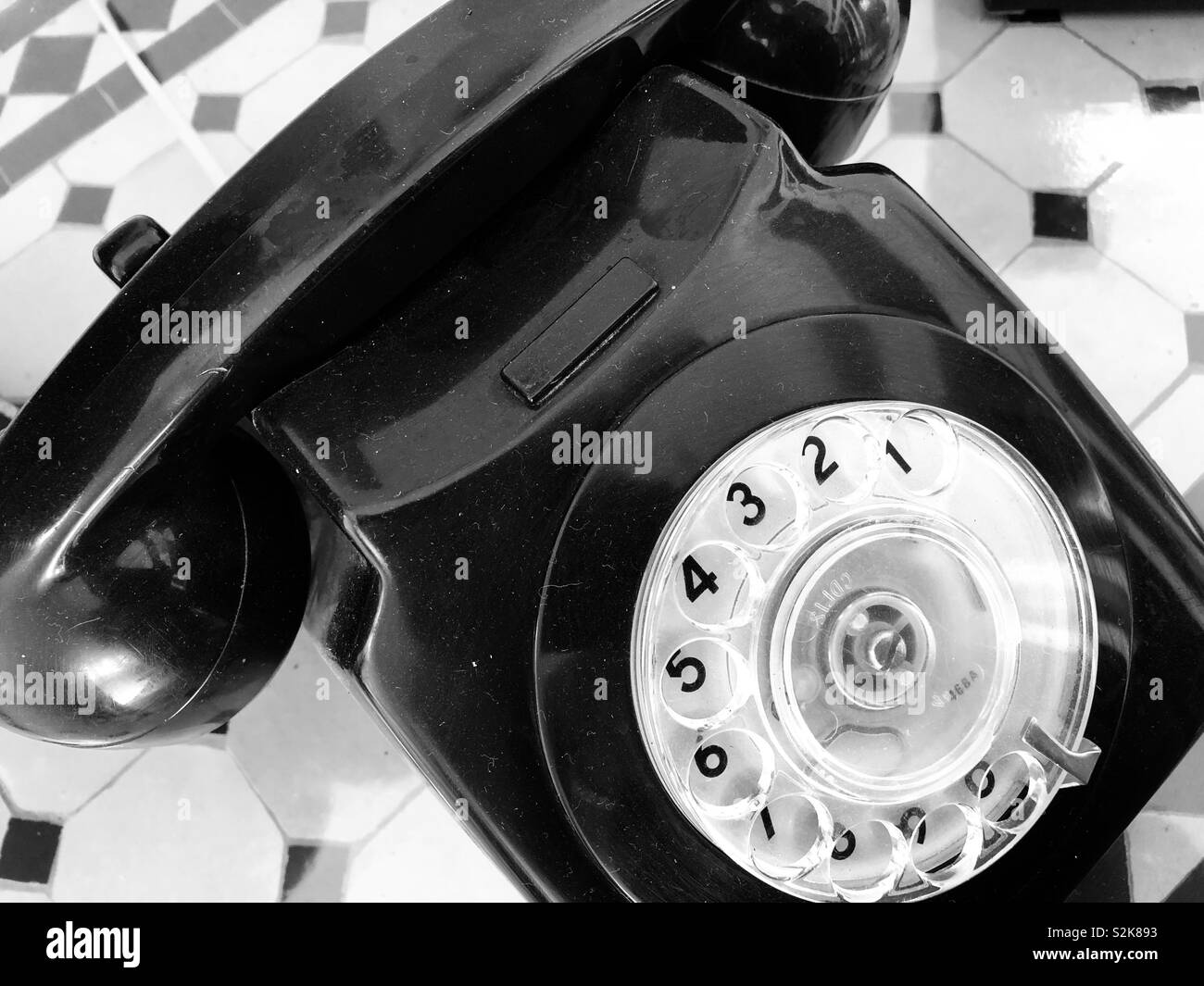 Old fashioned dial phone Stock Photo - Alamy