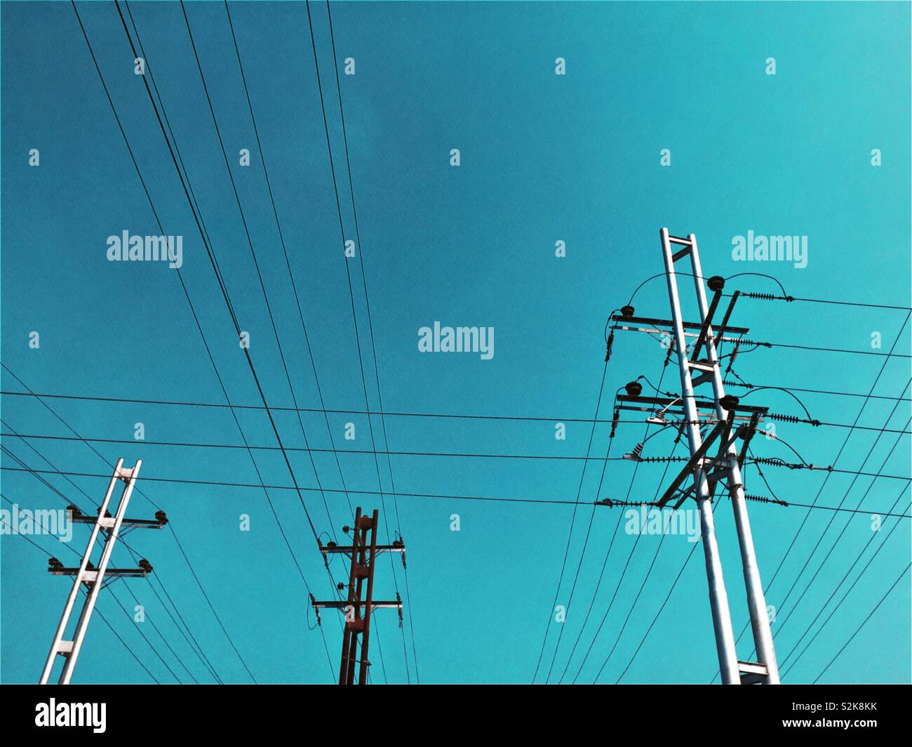 Electric power transmission grid Stock Photo - Alamy