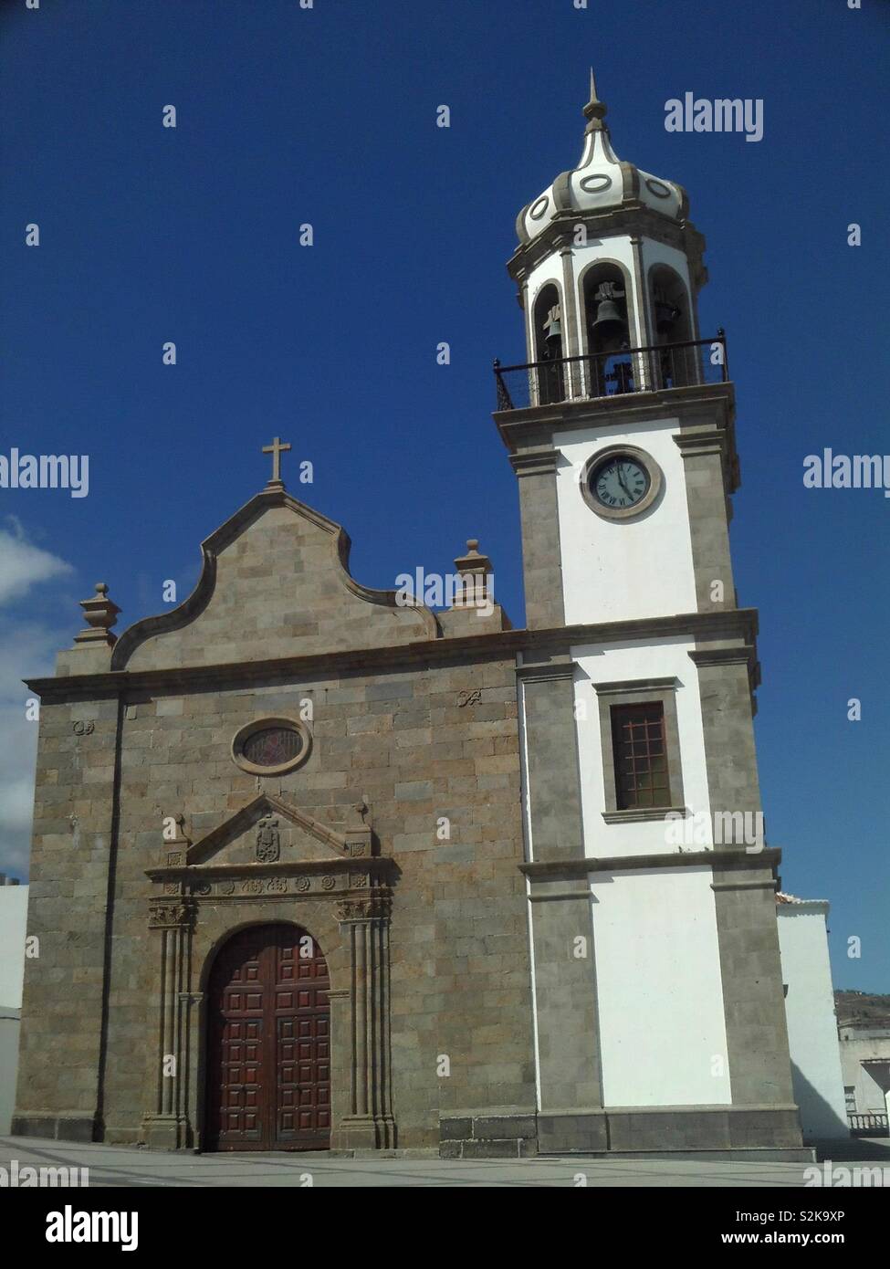 Church building with bell clock tower Stock Photo - Alamy