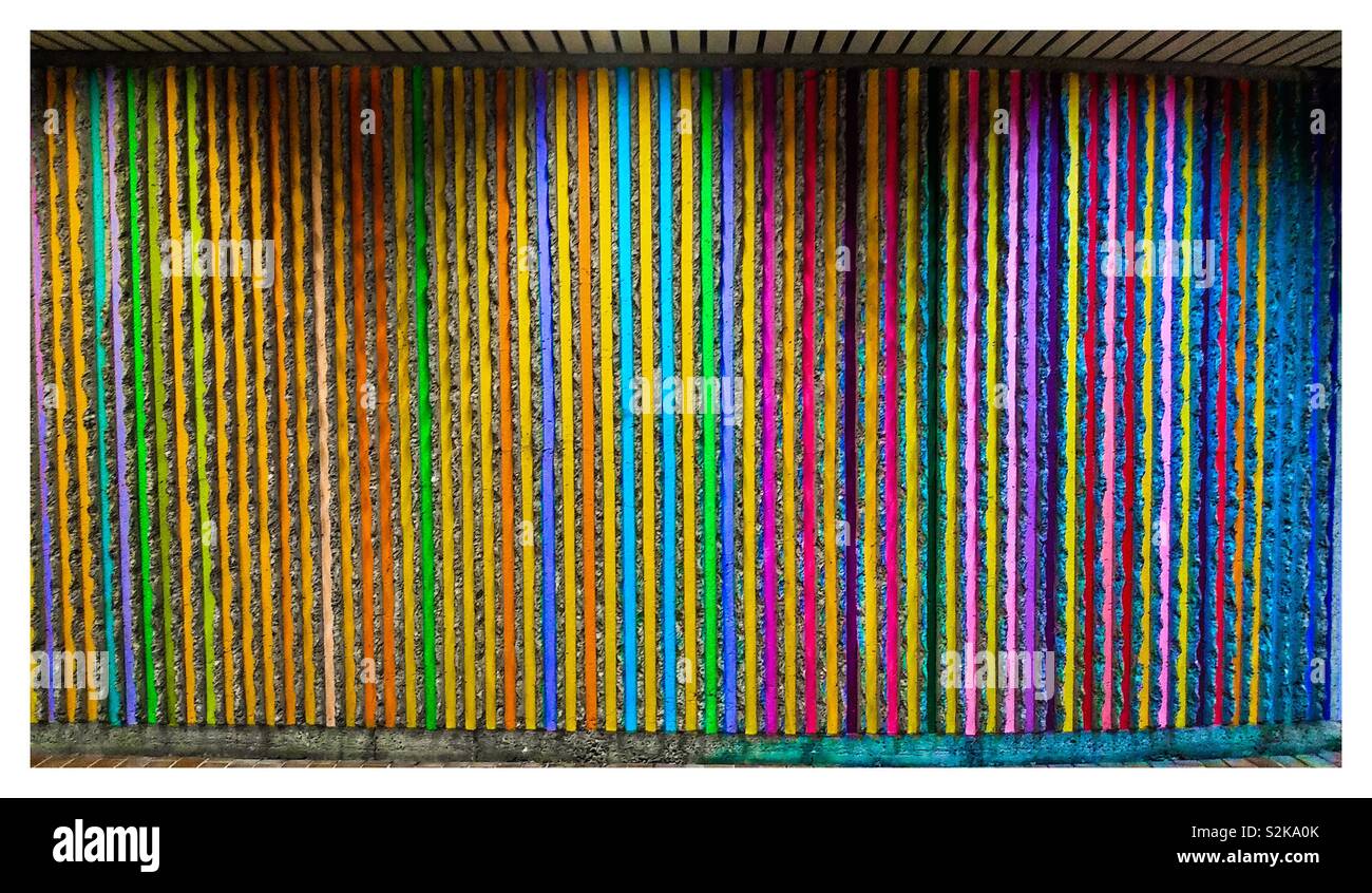 Beautiful multi coloured wall Stock Photo - Alamy
