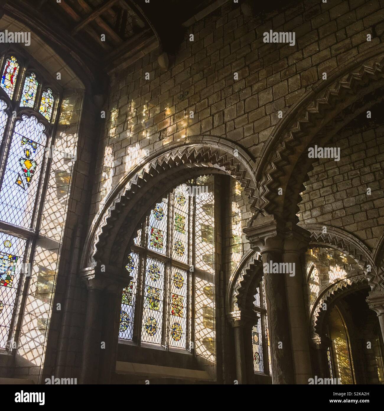 Stained glass window durham cathedral hi-res stock photography and ...