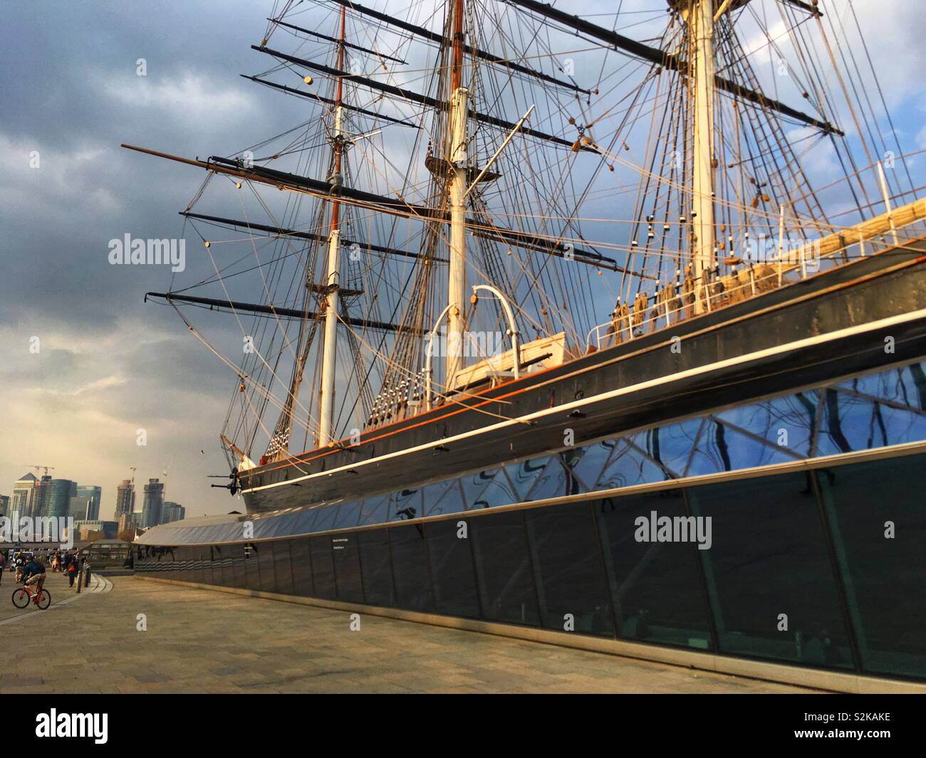 The Curry Sark, a British Clipper ship docked in Greenwich London on ...