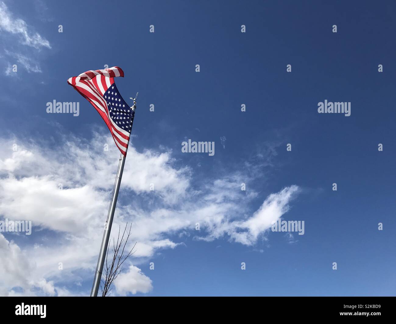 Waving american flag Stock Photo - Alamy