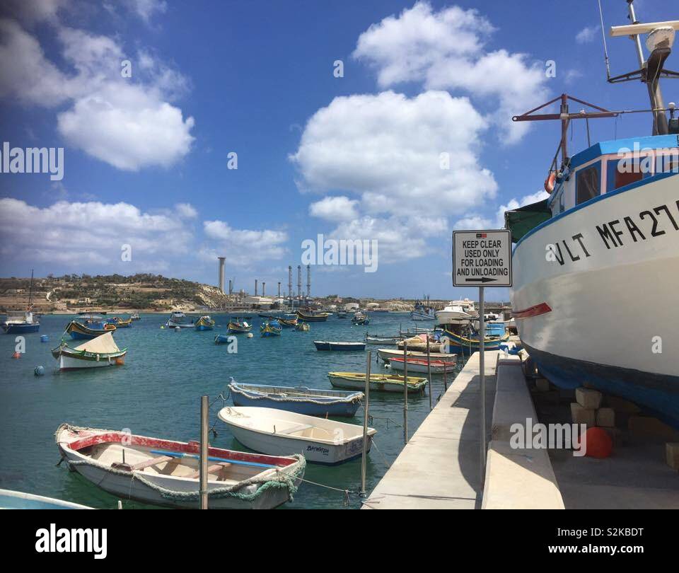 Boats in harbour Stock Photo - Alamy