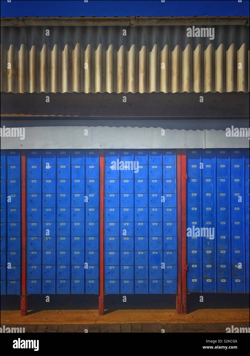 Blue post boxes hi-res stock photography and images - Alamy