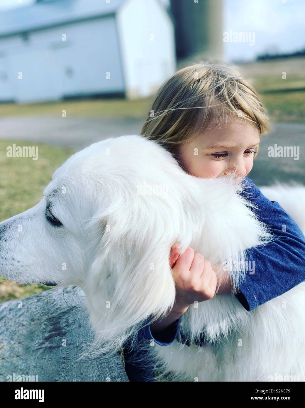 Girl with big dog hi-res stock photography and images - Alamy