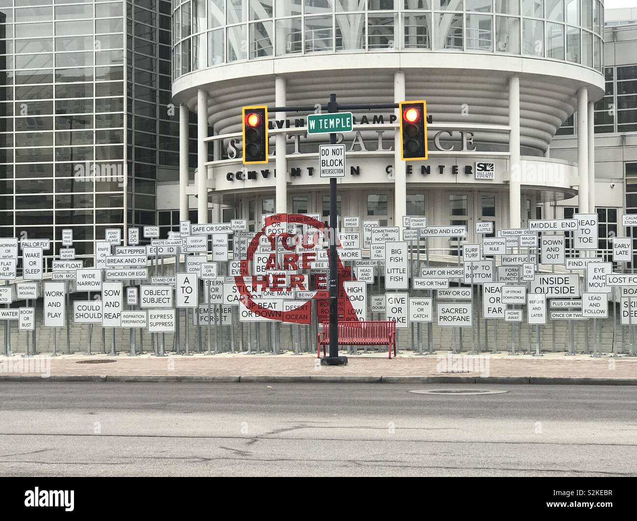 Many signs hi-res stock photography and images - Alamy