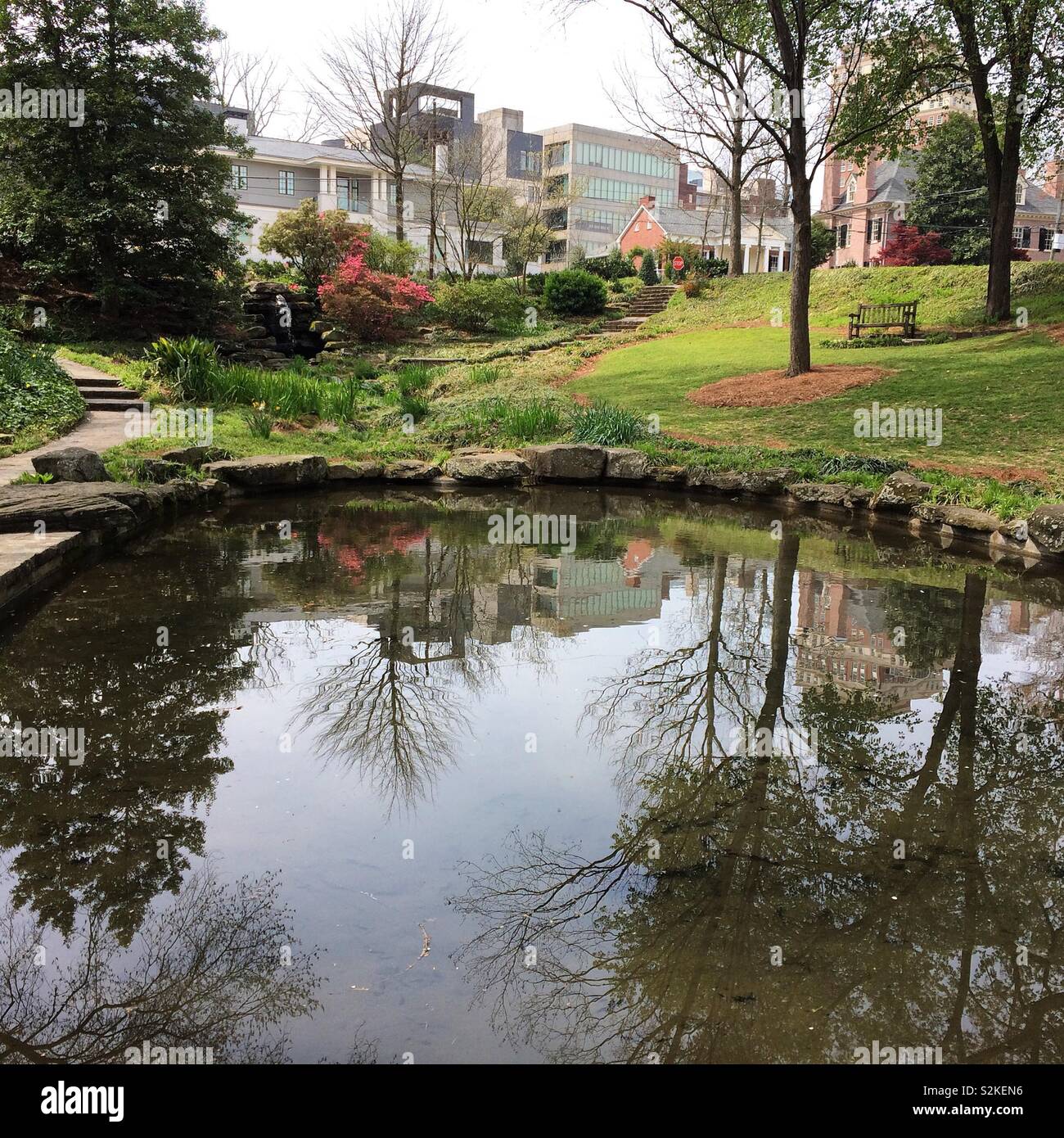 Pond at the Iris Garden, Ansley Park Historic District, Atlanta ...