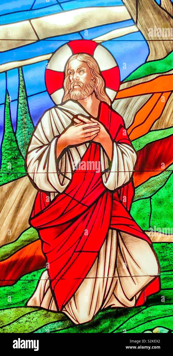 Jesus in the garden of olives hi-res stock photography and images - Alamy