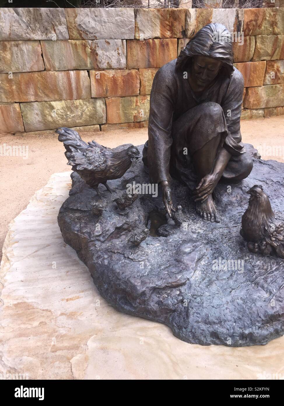 Jesus, Hen and Her Chickens Gathering Stock Photo - Alamy