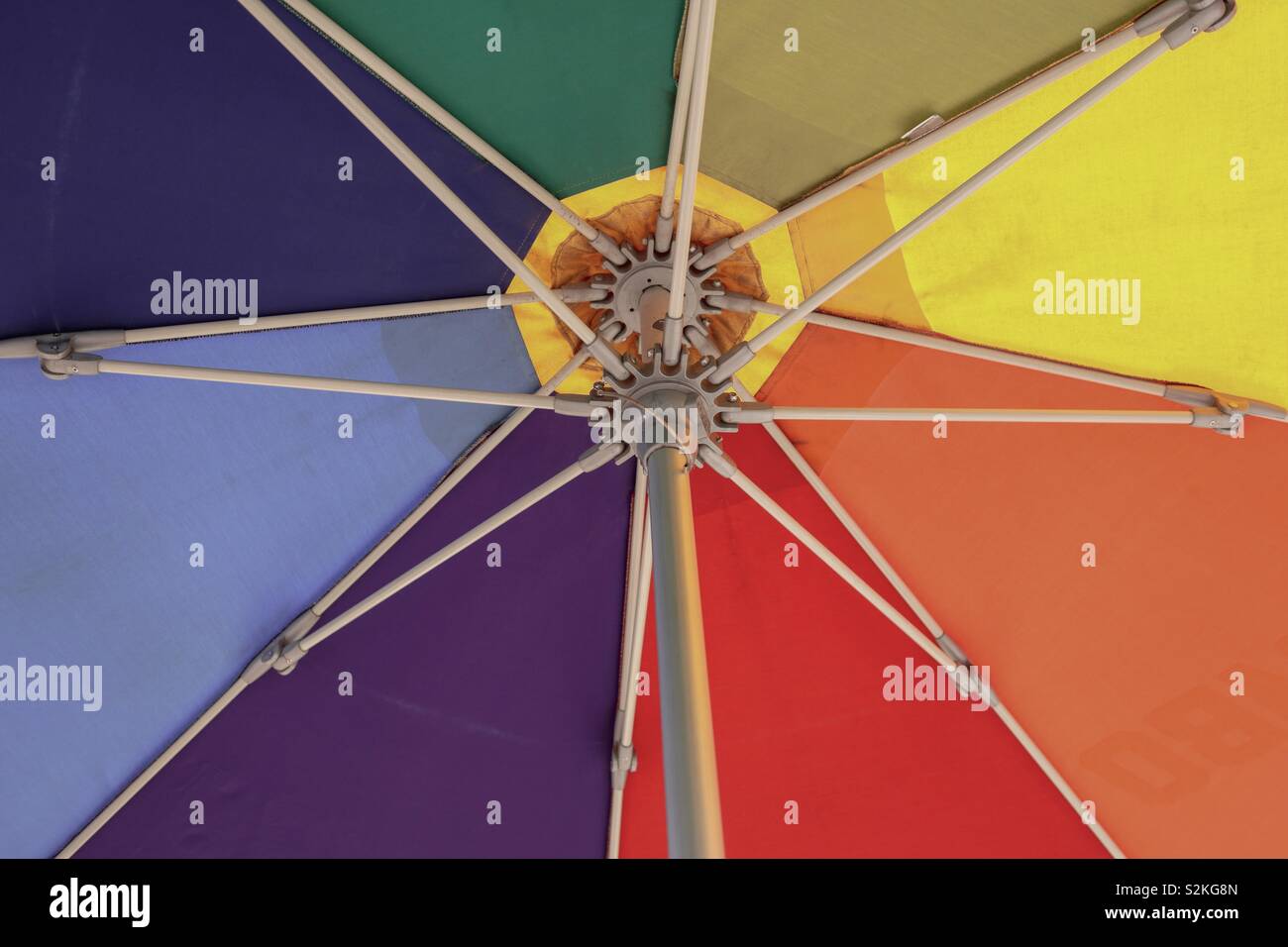 Rainbow colored umbrella hi-res stock photography and images - Alamy