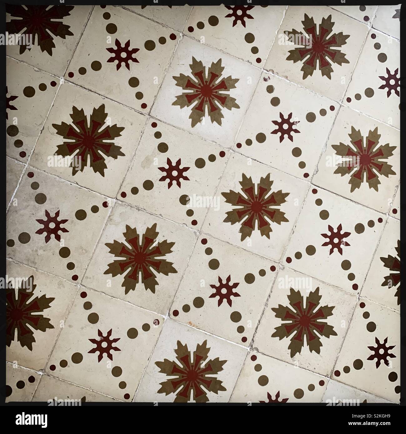 Ceramic floor tiles in Spanish house Stock Photo - Alamy