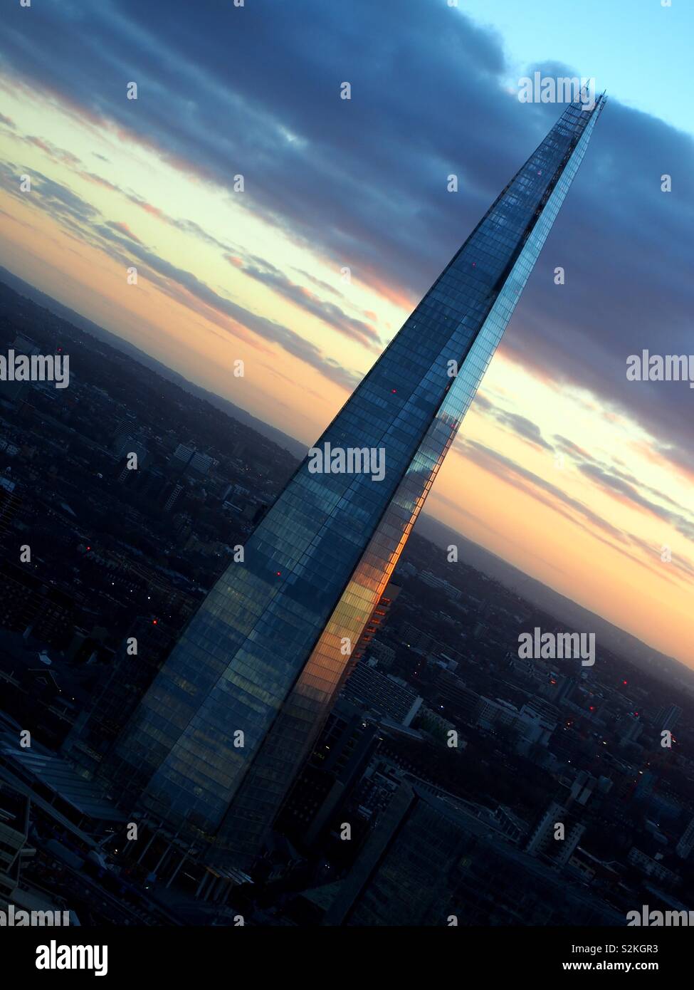 The Shard at sunset Stock Photo - Alamy