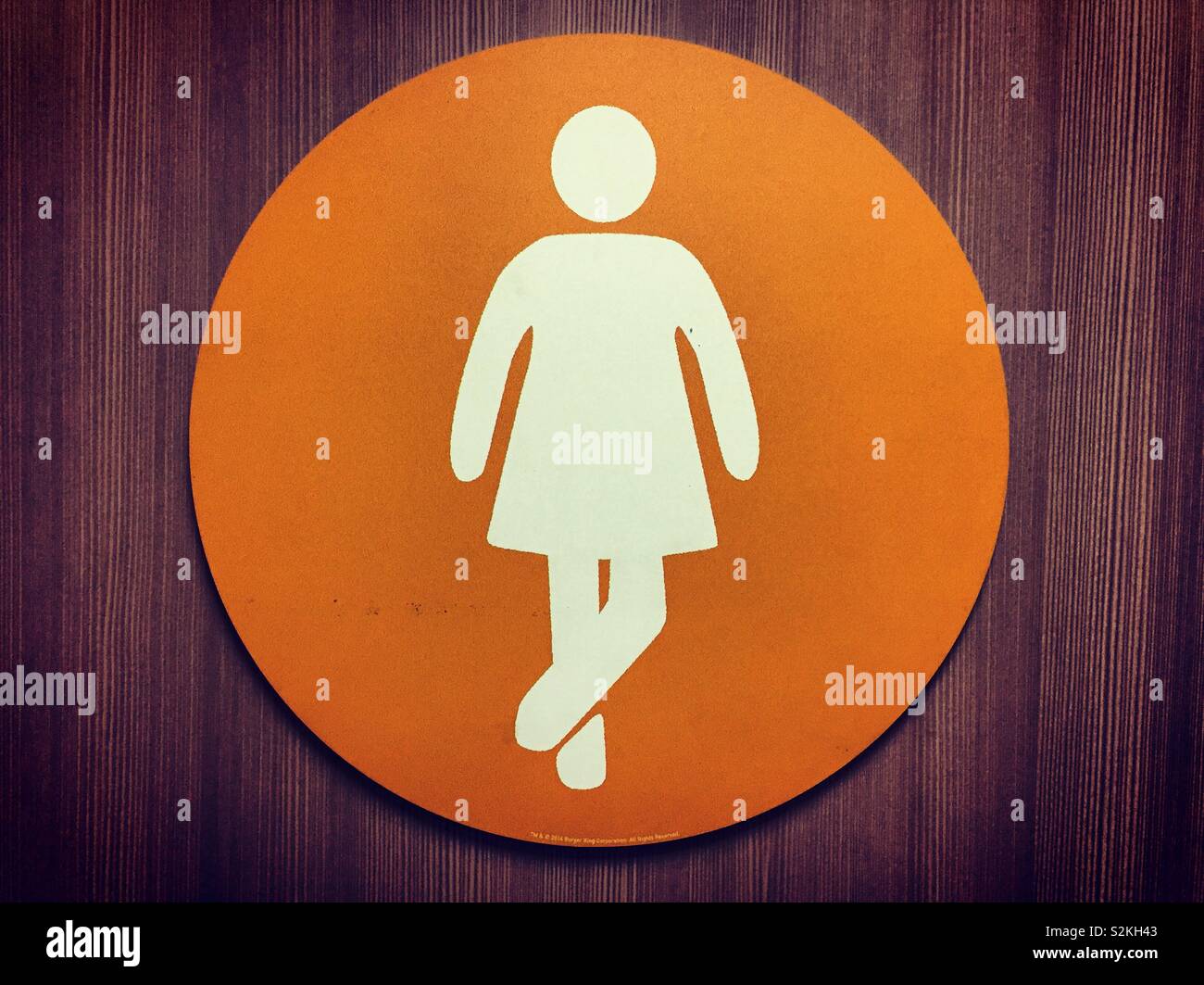 Women’s restroom sign at fast food restaurant Stock Photo - Alamy