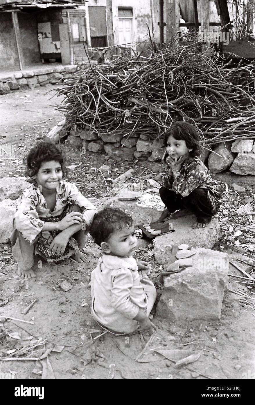 Children in a village smiling having fun Stock Photo - Alamy