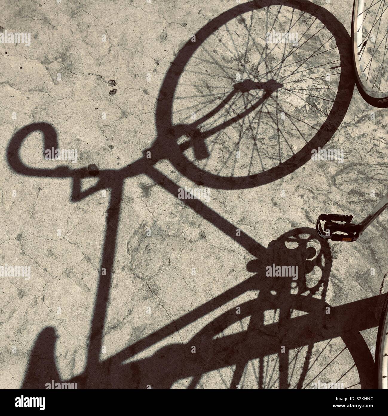 Bicycle and shadow hi-res stock photography and images - Alamy