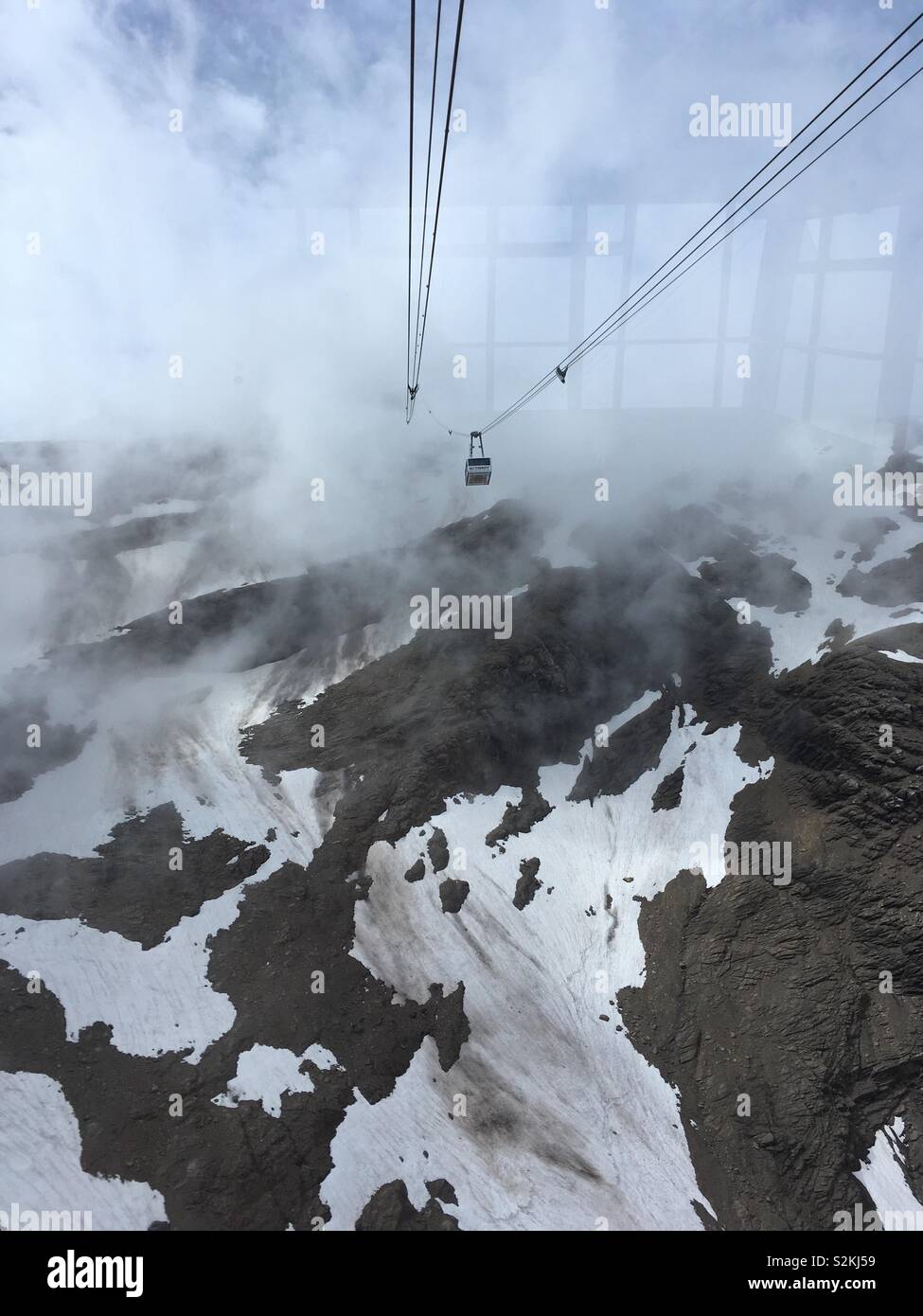 Cableway on the top of Glacier 3000, Switzerland Stock Photo - Alamy