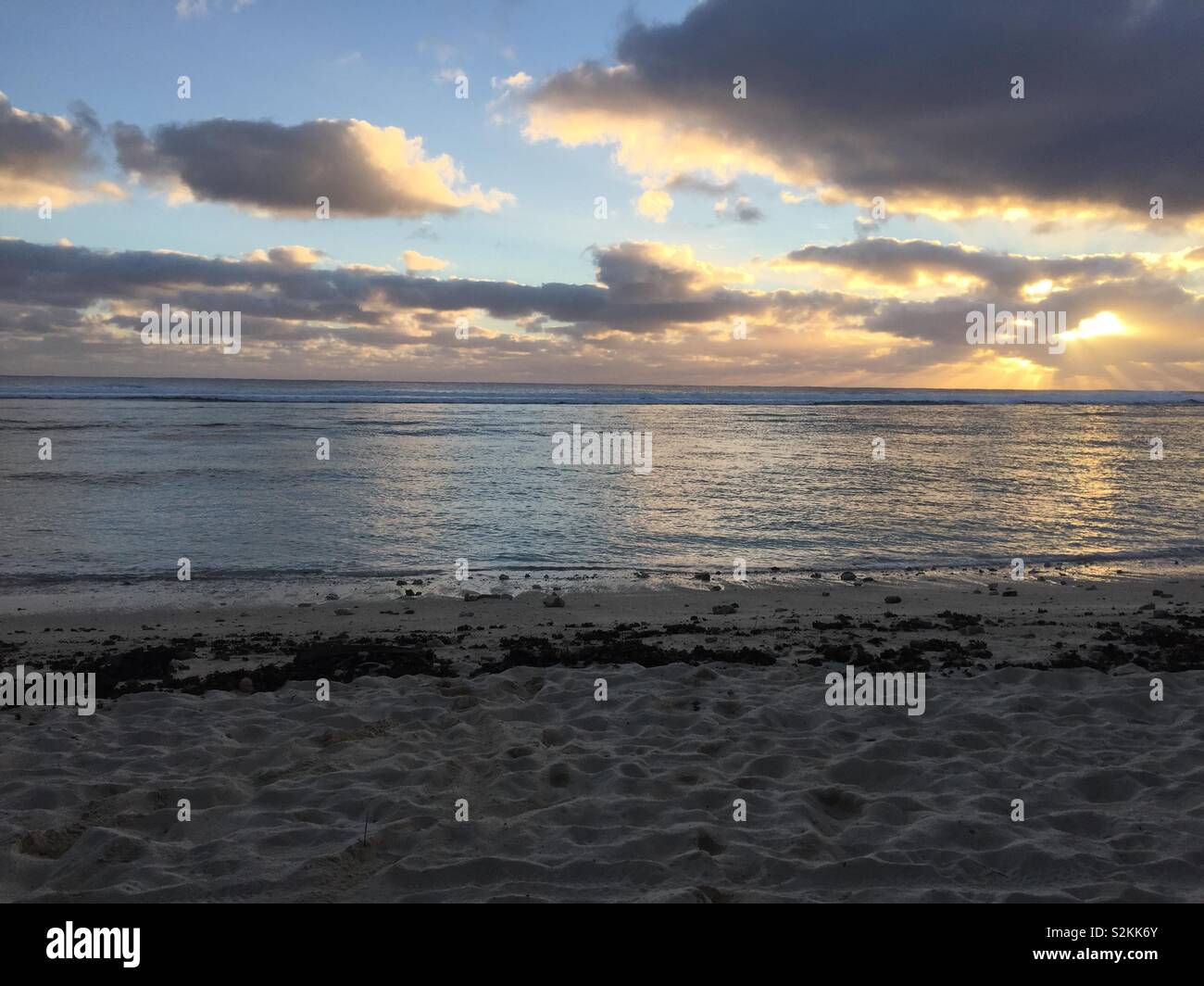 Rarotonga at sunset, Cook Islands Stock Photo - Alamy