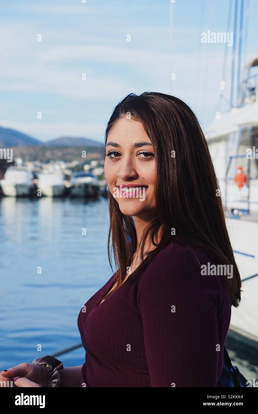 Portrait photography by the seaside Stock Photo - Alamy