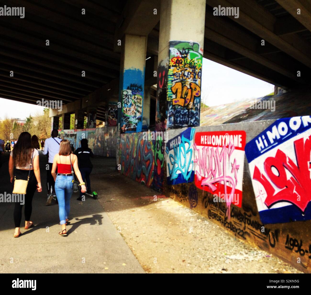 People walking along the Beltline Trail, Atlanta, Georgia, United ...
