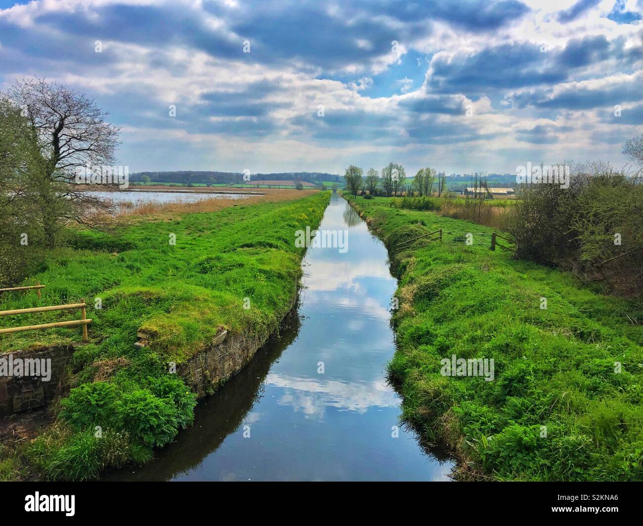 Somerset levels, Ham Wall RSPB reserve, Somerset, England Stock Photo ...
