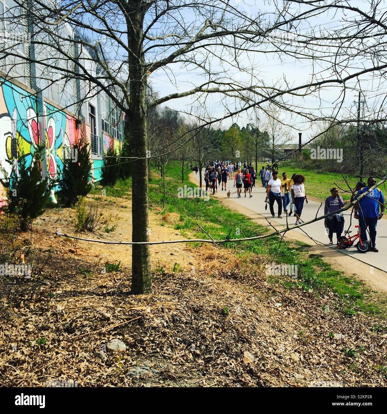People using the Beltline trail, Atlanta, Georgia, United States Stock ...