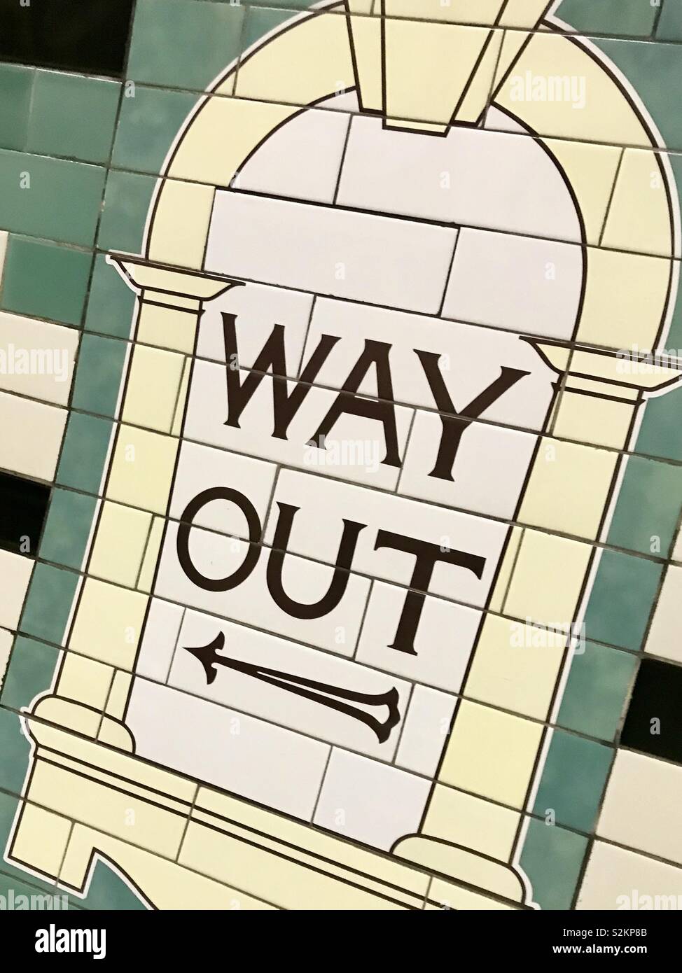 London underground way out sign hi-res stock photography and images - Alamy