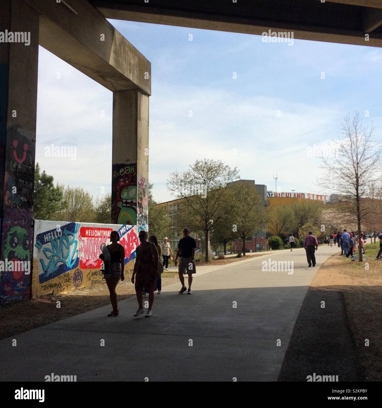 People walking along the Beltline trail, Atlanta, Georgia, United ...