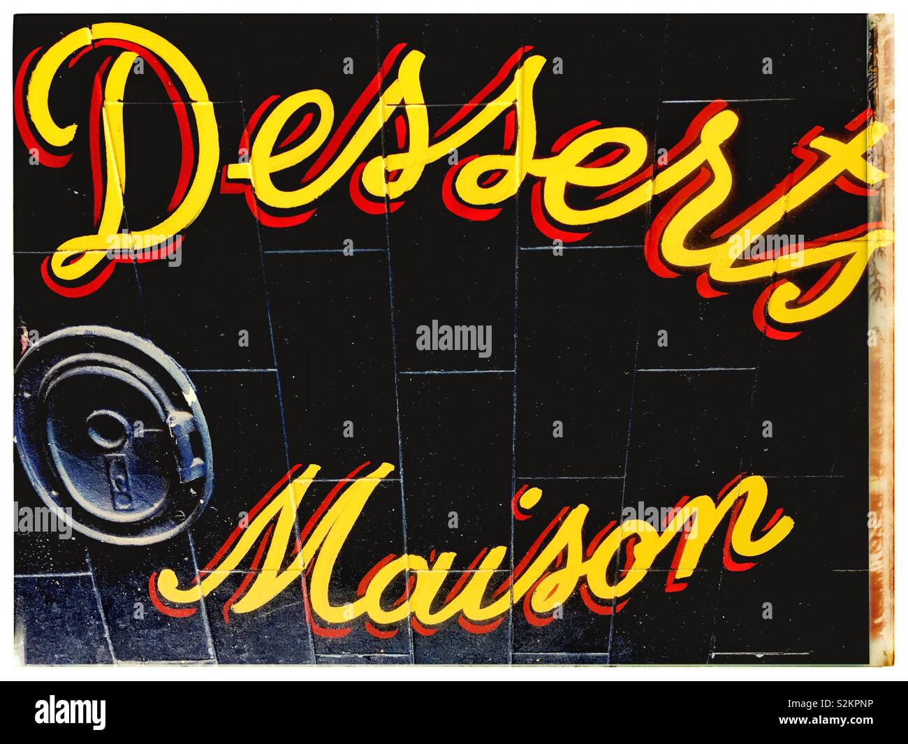 Homemade desserts sign on a restaurant- Paris-France Stock Photo - Alamy