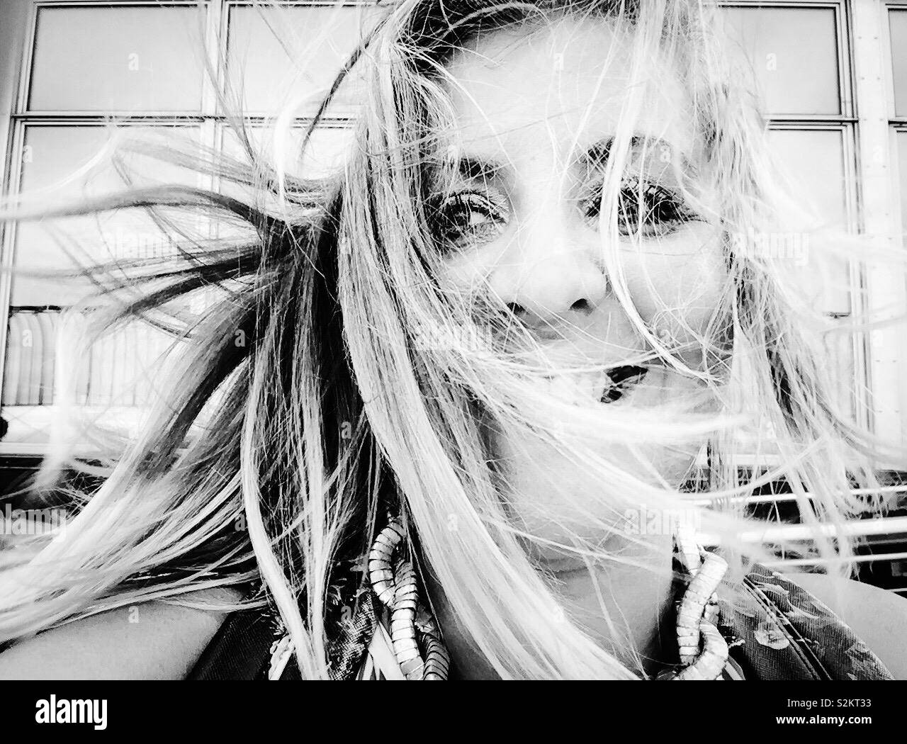 Windy day Black and White Stock Photos & Images - Alamy