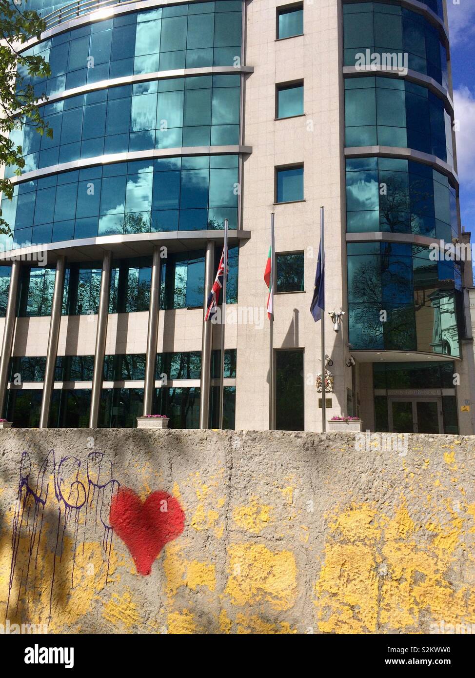 Sofia bulgaria british embassy barricade hi-res stock photography and ...