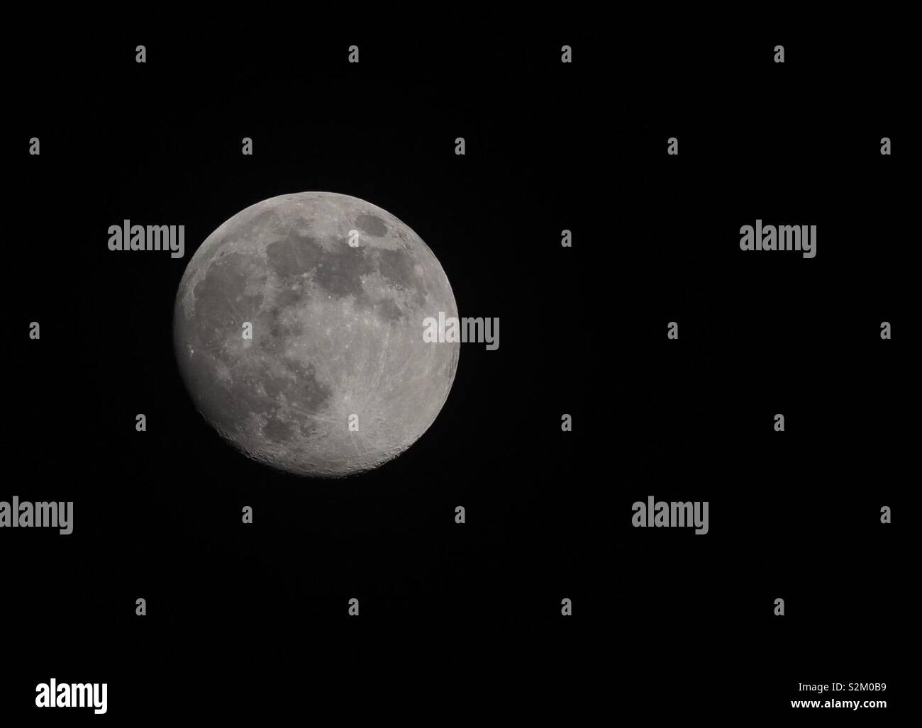 April Moon with Copy Space Stock Photo - Alamy