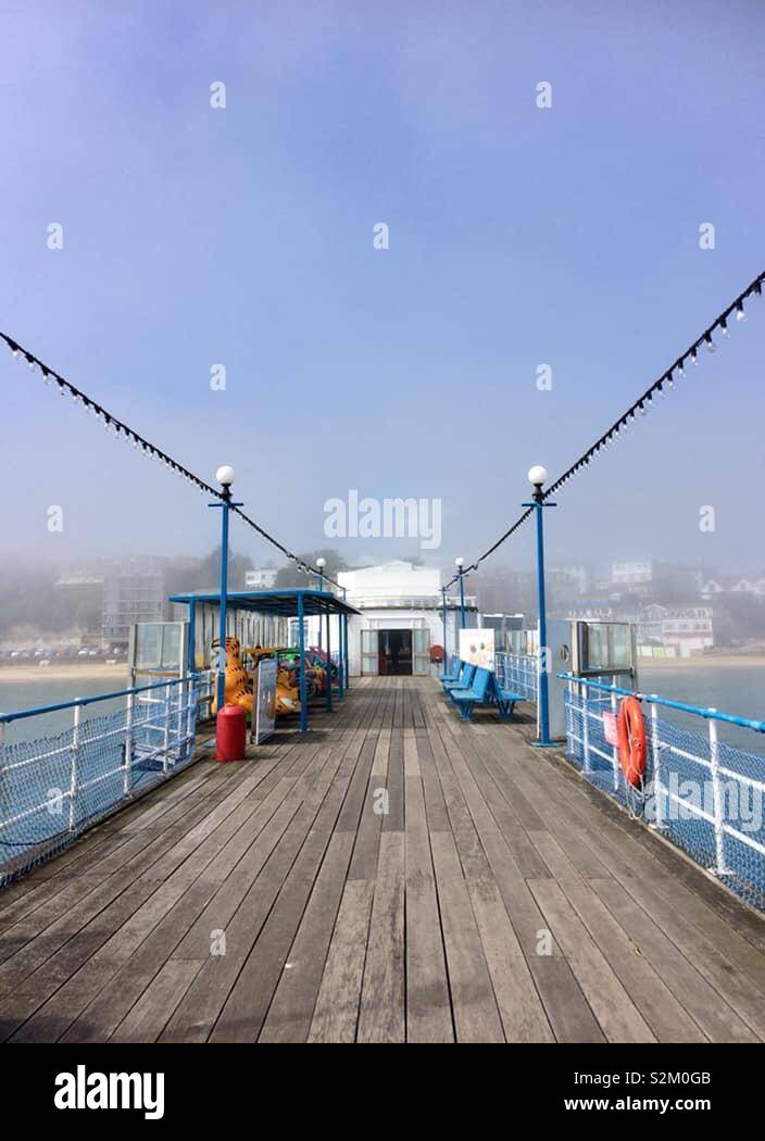 Colour photo of Sandown from the pier Stock Photo - Alamy