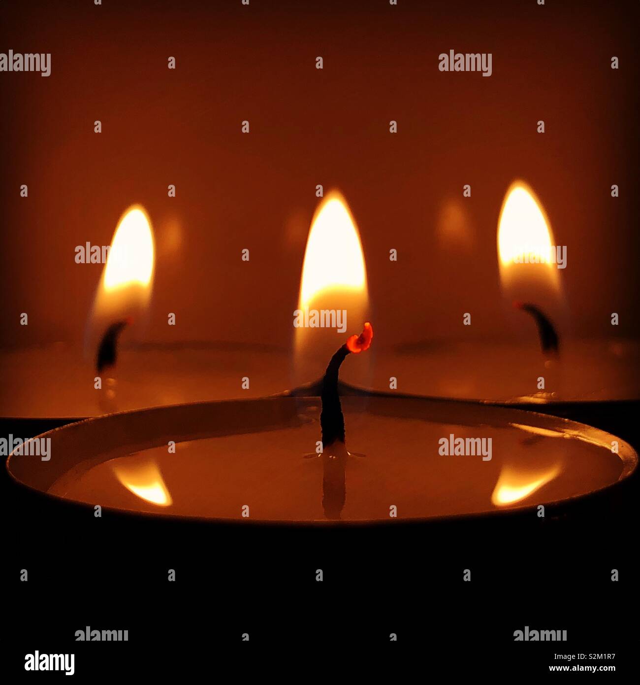 Tea light flames hi-res stock photography and images - Alamy