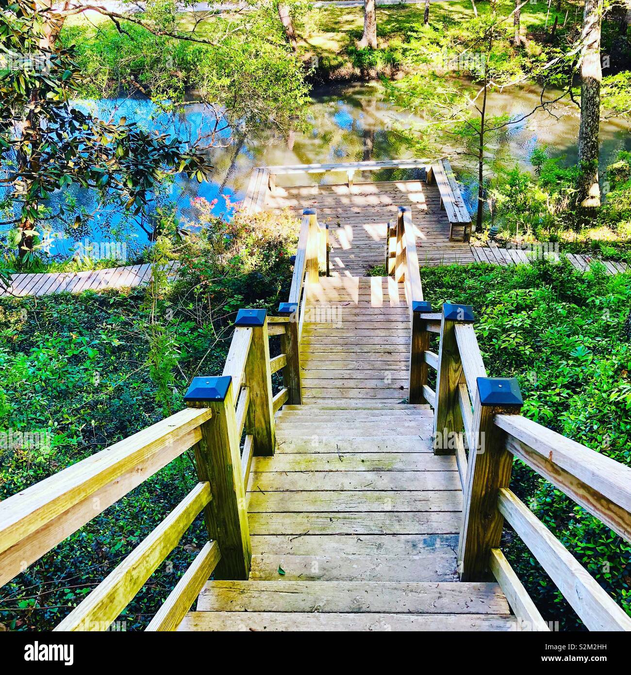 Blue green stairs hi-res stock photography and images - Alamy