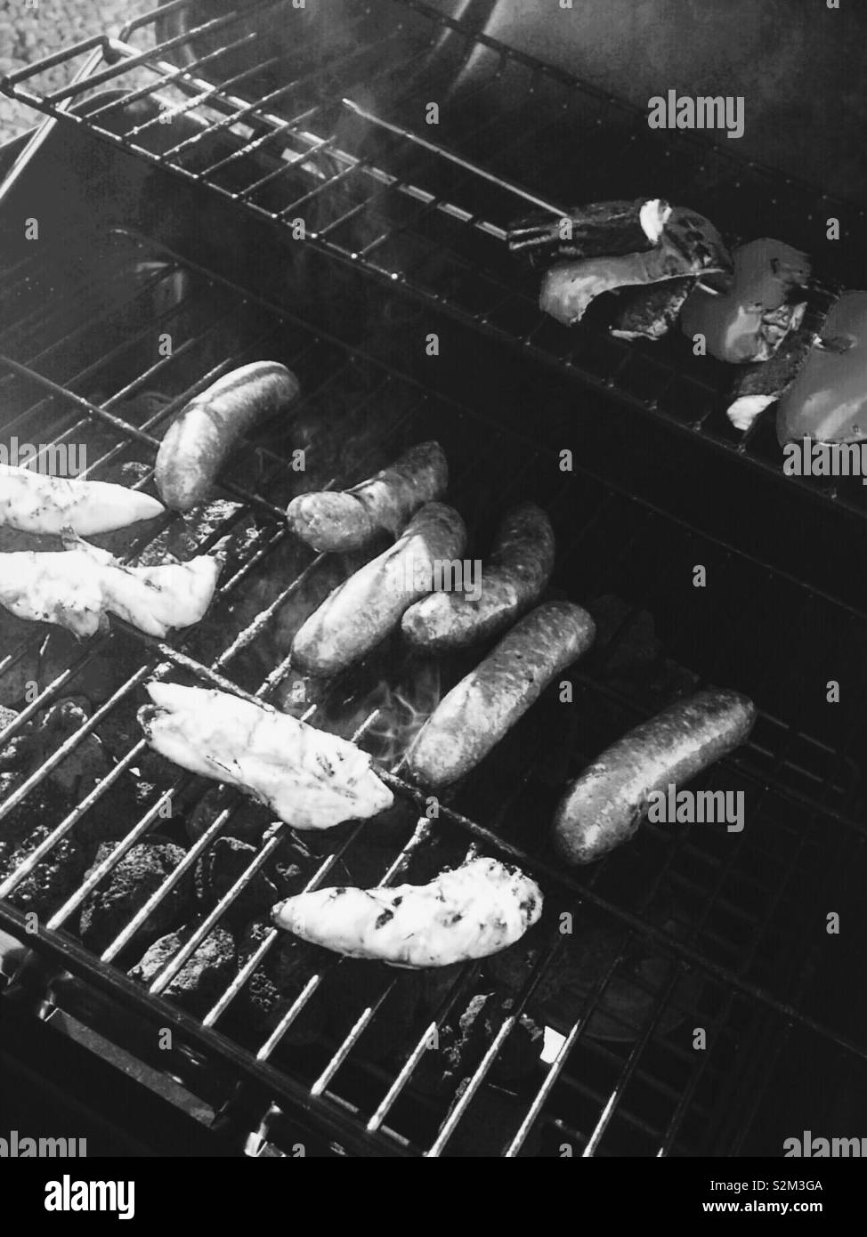 Smoking hot BBQ Stock Photo - Alamy