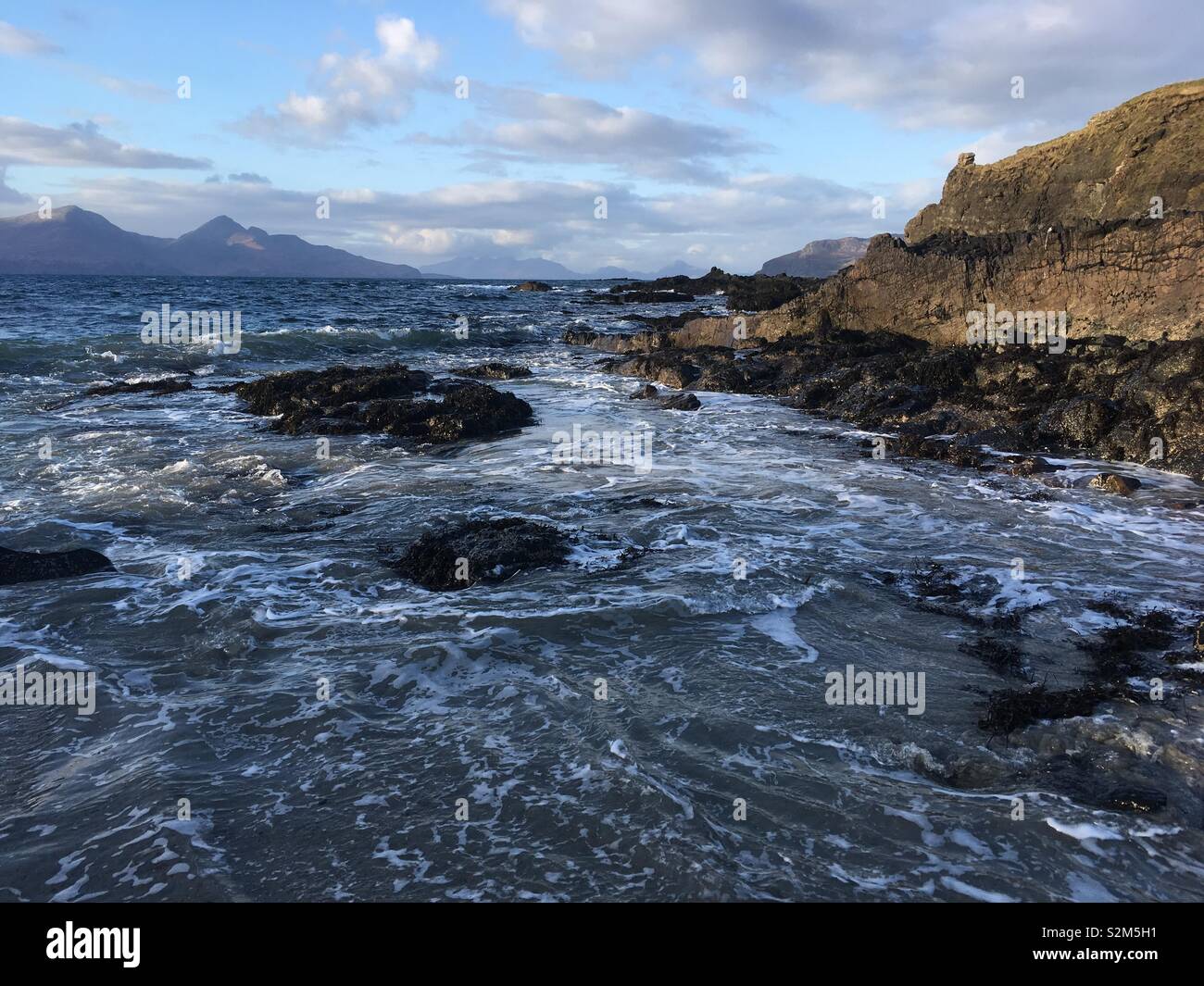 Stunning sea view on the remote island of Muck Stock Photo - Alamy