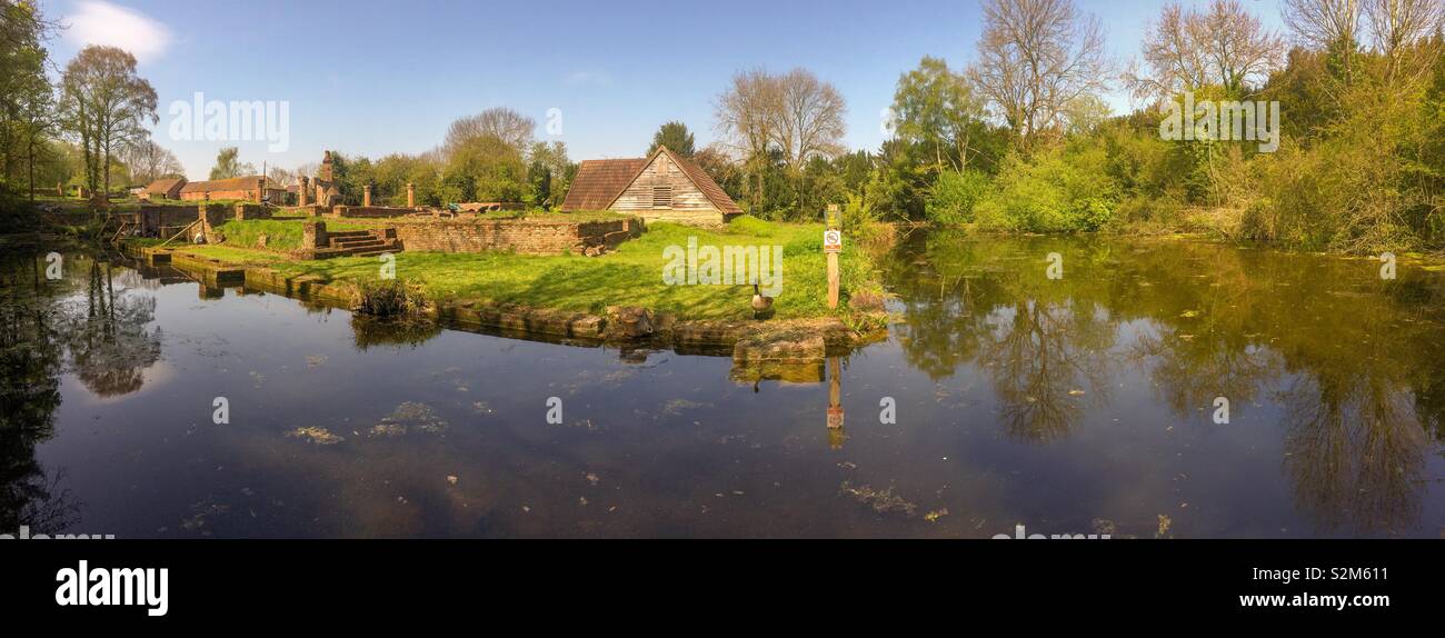 Panorama of the Moated Manor House at Scadbury Park, Chiselhurst Stock ...
