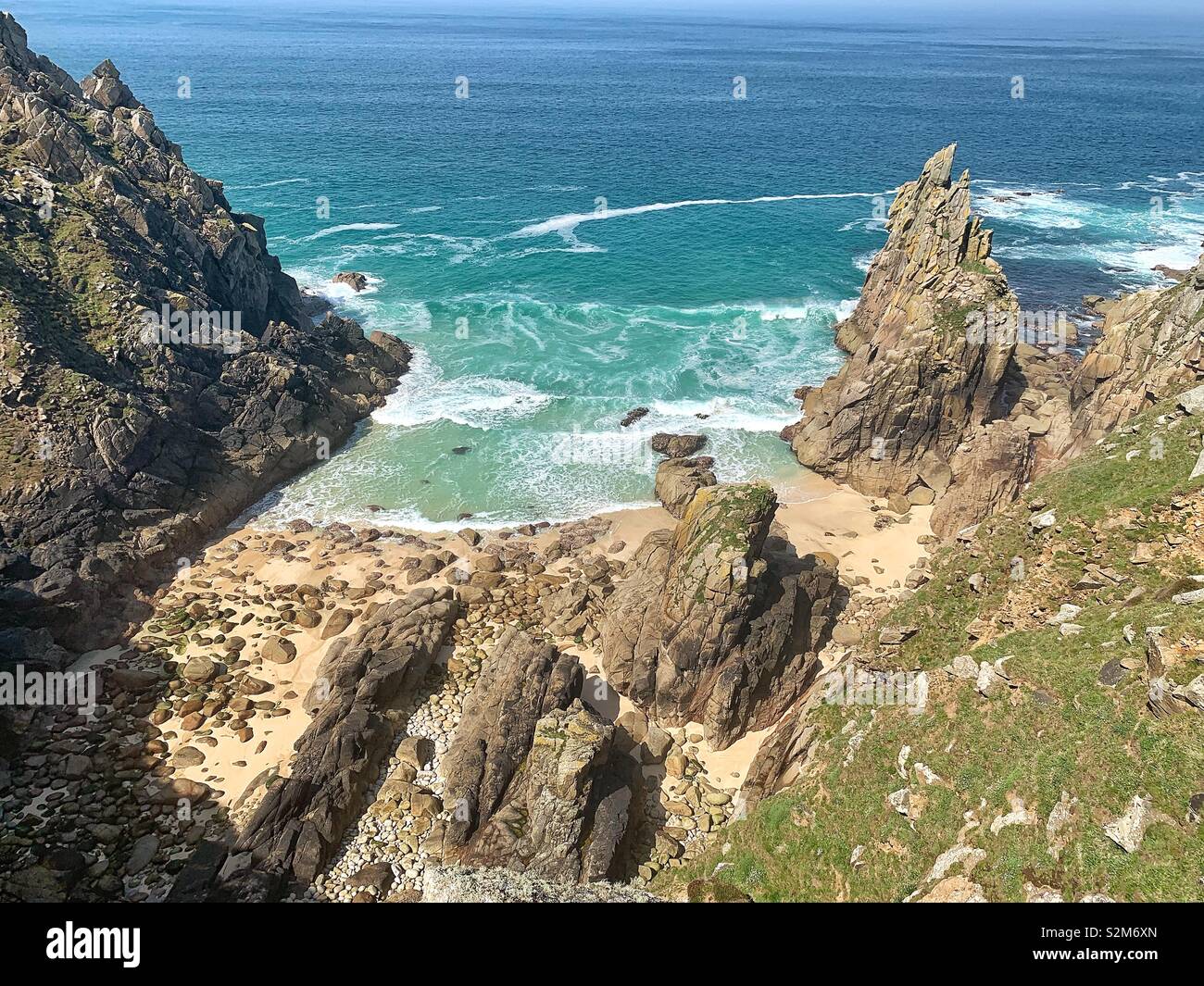 Cornwall secret beach Stock Photo - Alamy
