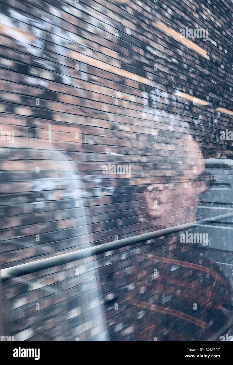 Man reflection train window hi-res stock photography and images - Alamy